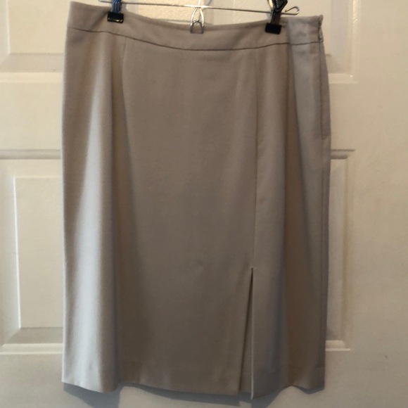 Merona | Skirts | Skirtbeige With Front Side Slit And Side Zipper ...